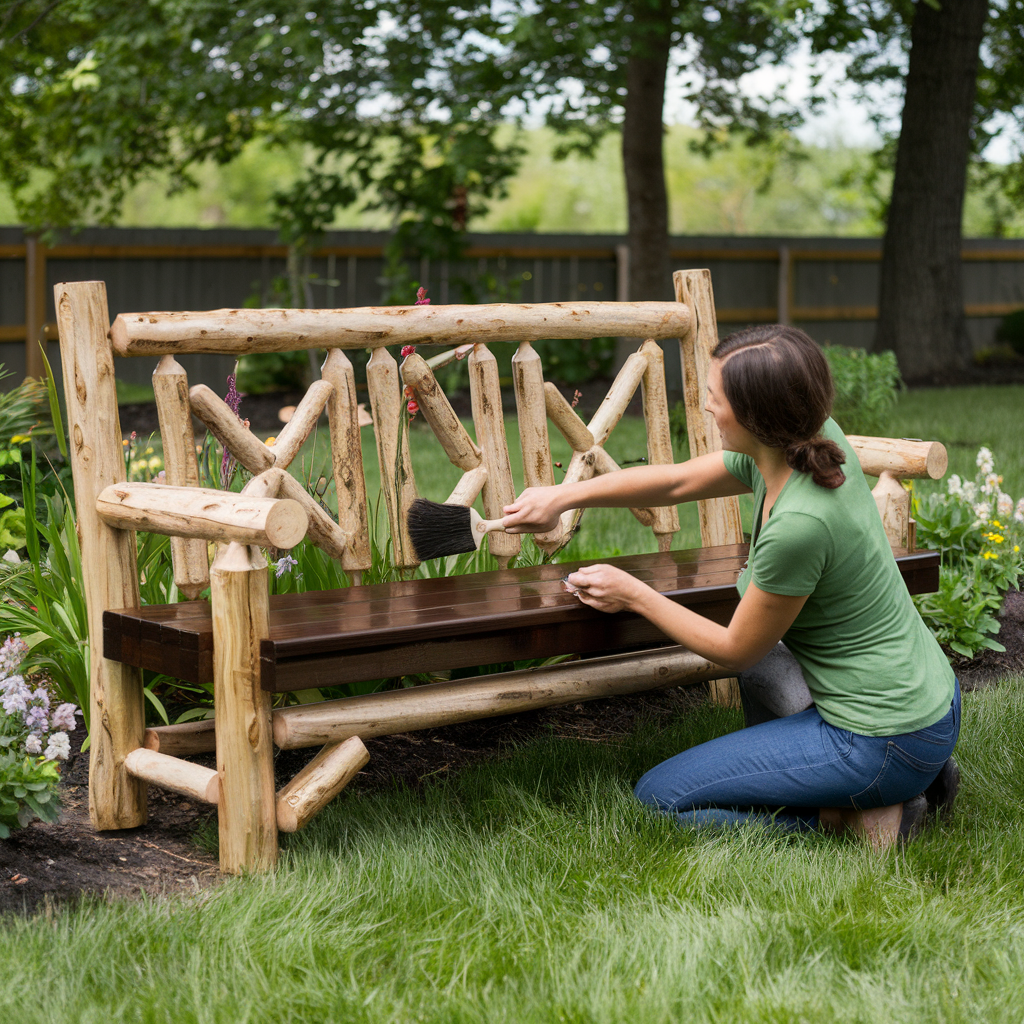 Caring for Log Garden Benches Outdoors