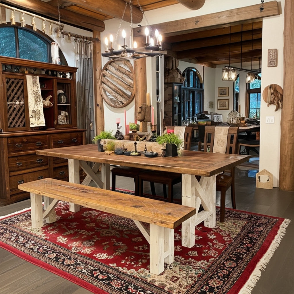 Sawmill Farmhouse Dining Table | Rustic Solid Wood Dining Table by ...