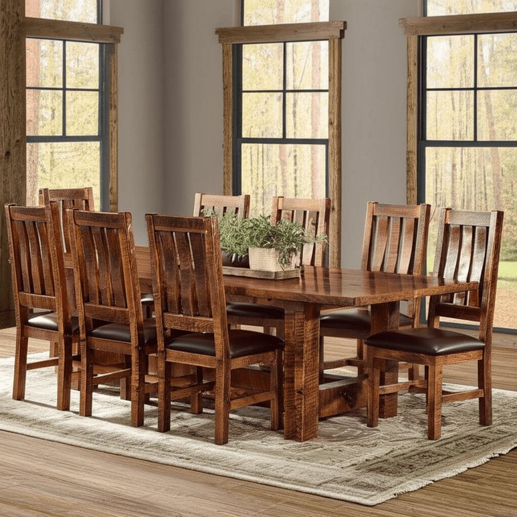 Sawmill Barnwood Dining Table | Rustic Solid Wood Dining Table ...