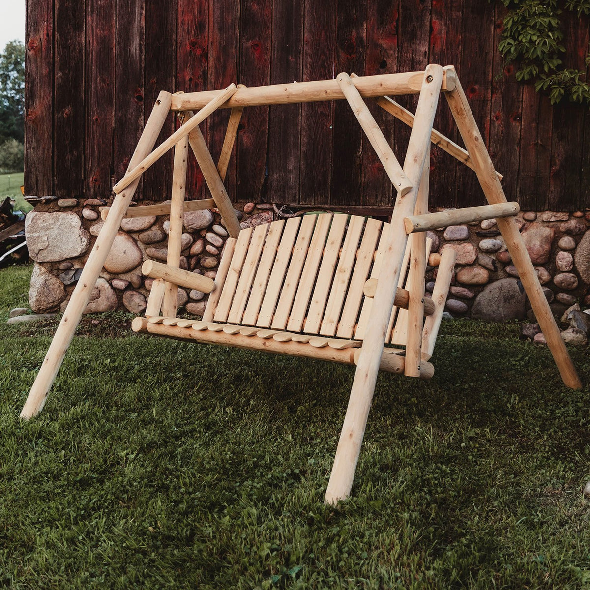 Log Swings | Cedar & Pine Porch Swings Handcrafted in Michigan
