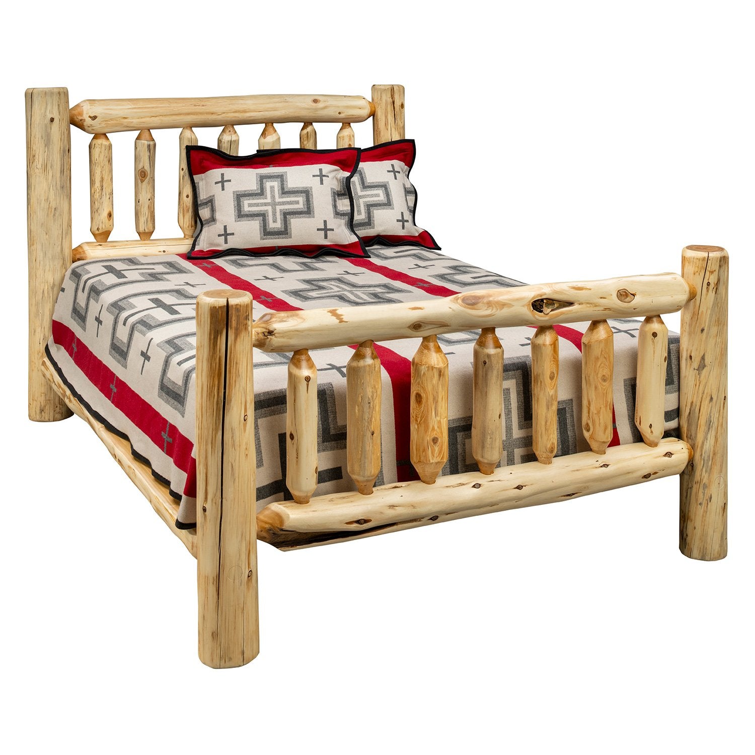 Hand Peeled Cedar Original Log Bed