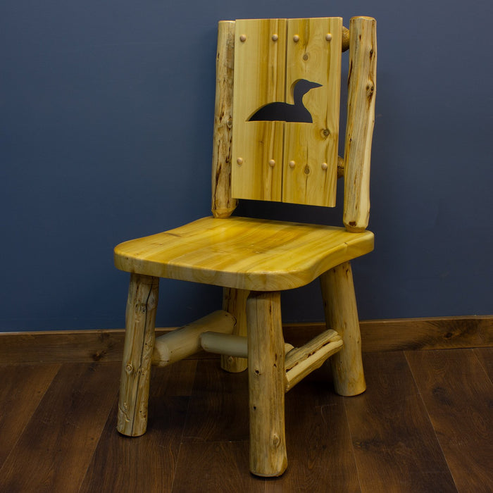 Hand Peeled Cedar Silhouette Log Dining Chair